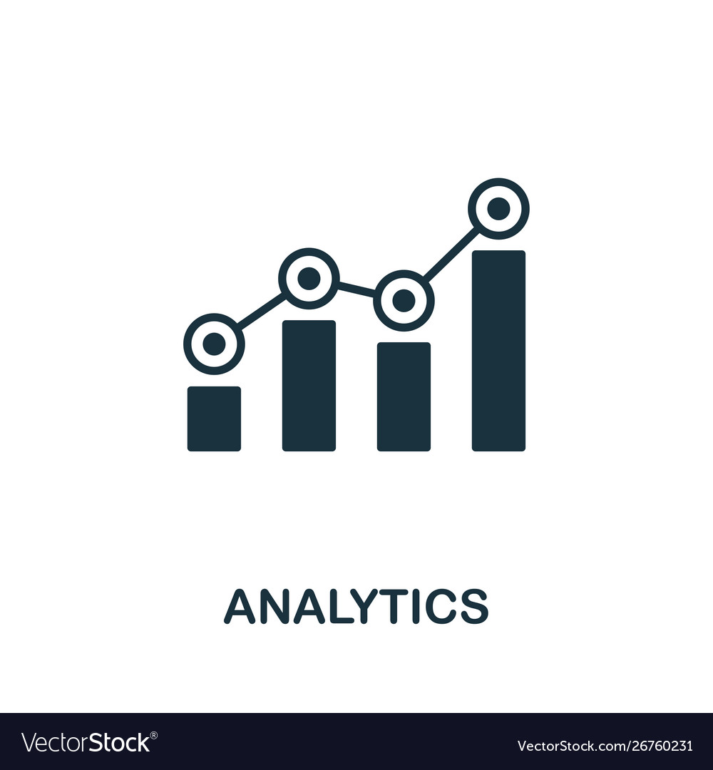Analytics icon symbol creative sign from seo Vector Image