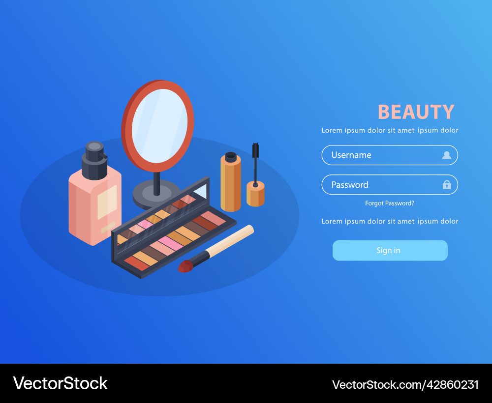 Cosmetics and beauty application Royalty Free Vector Image