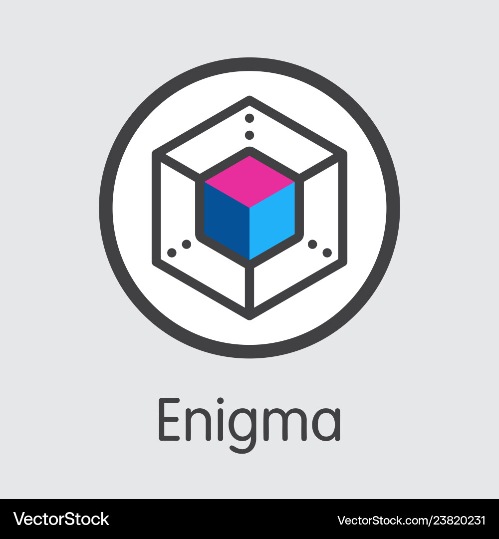 Eng - enigma the logo of virtual currency Vector Image