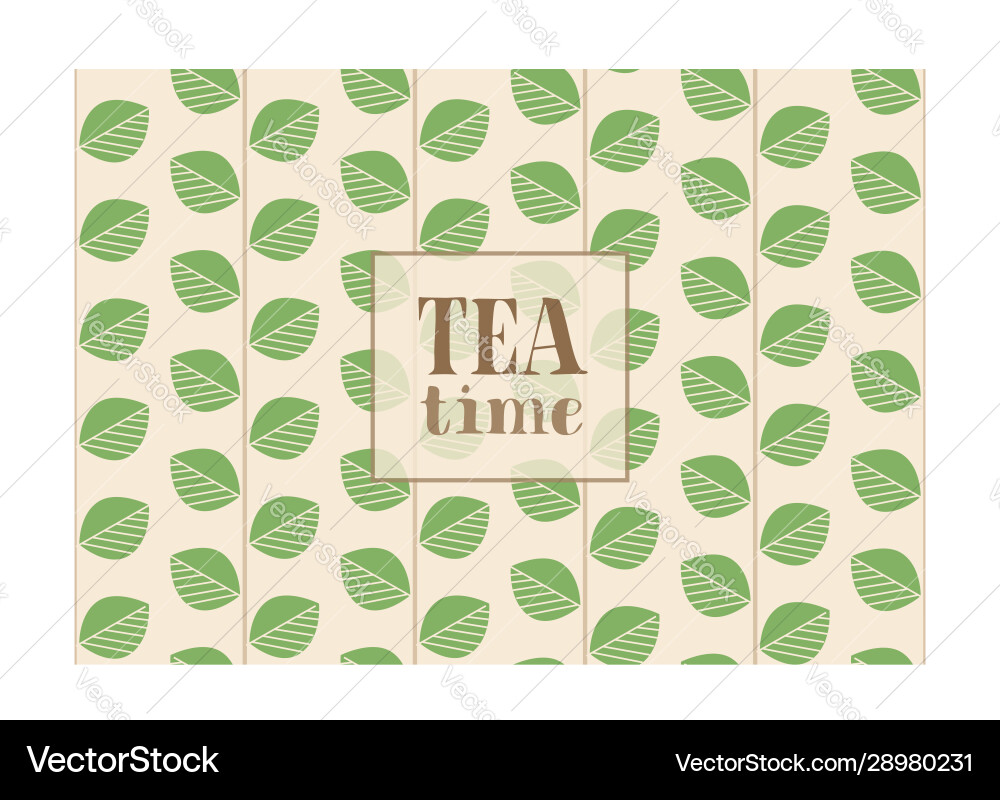 Floral card designed for tea nature lovers Vector Image
