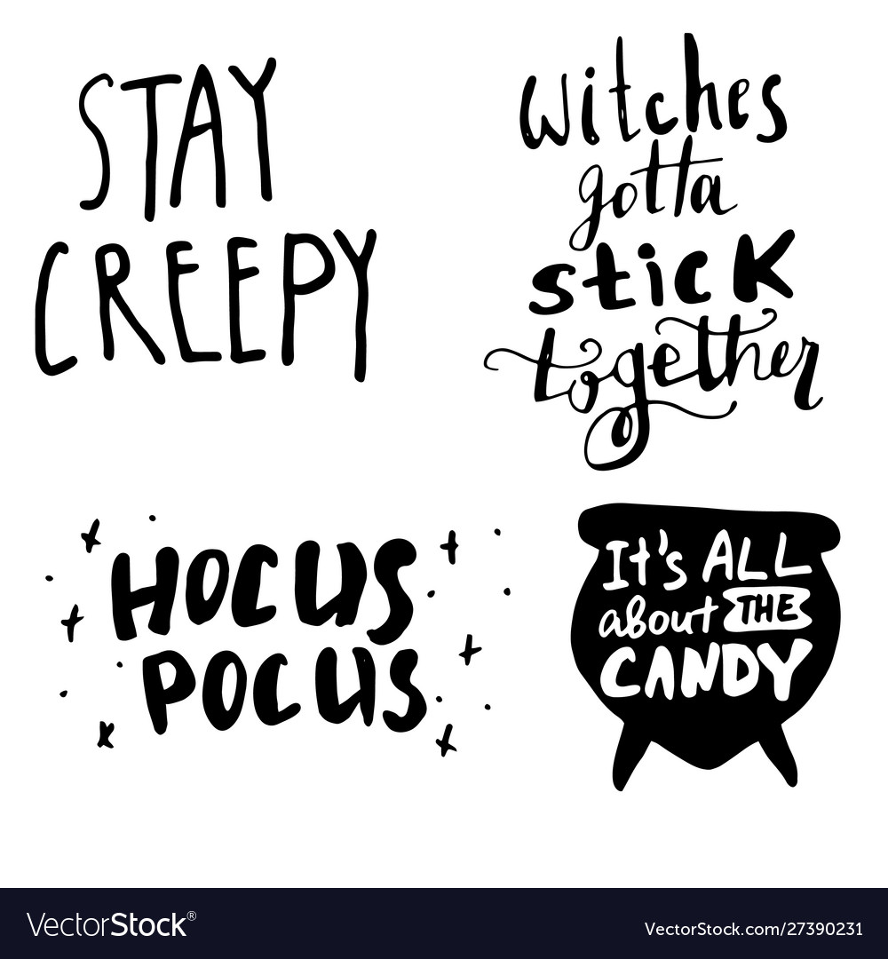 Happy halloween hand drawn creative calligraphy Vector Image