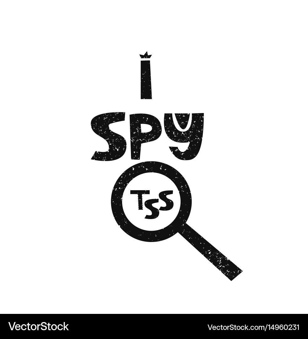 I spy little secret agenthand drawn style Vector Image