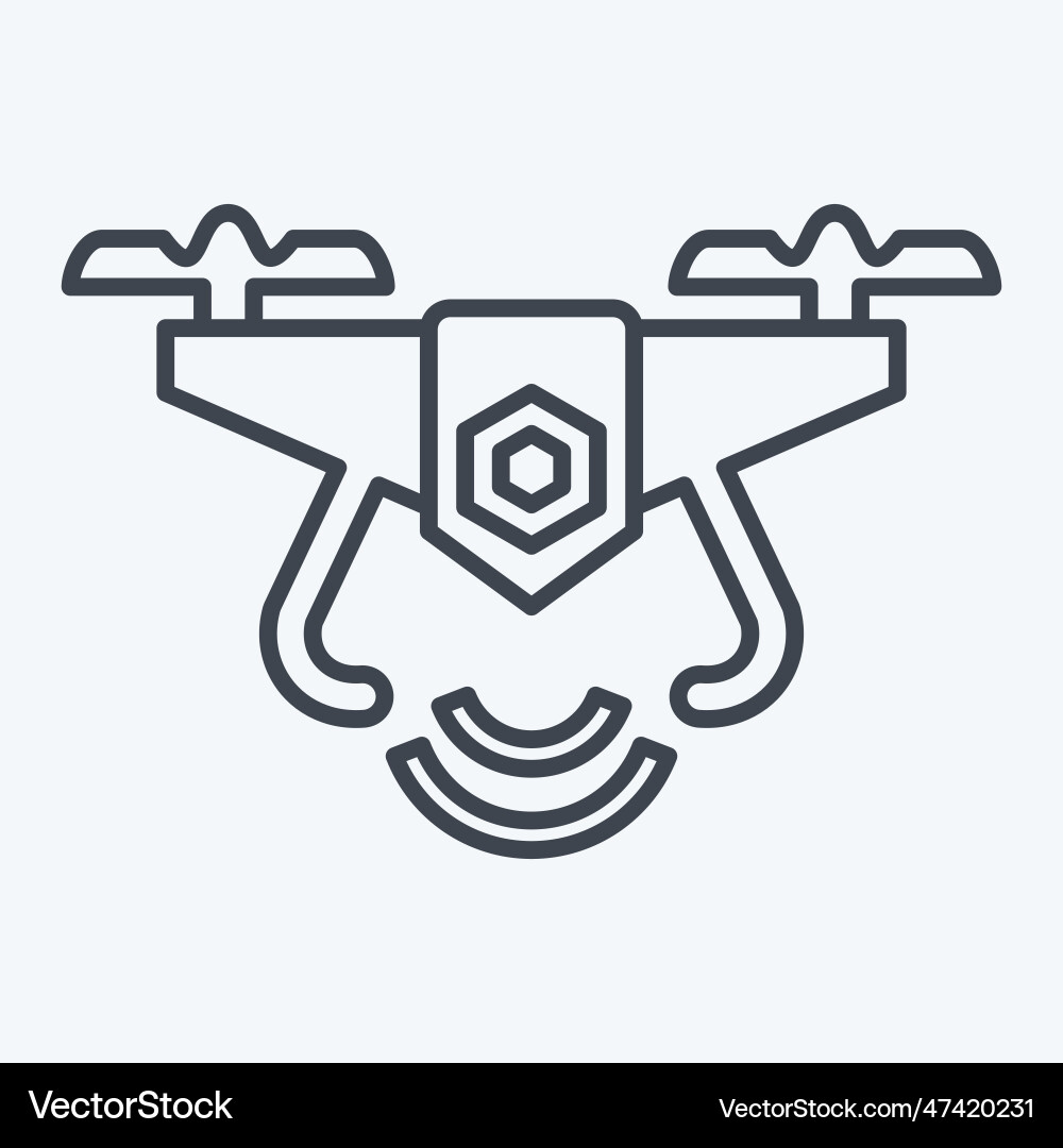 Icon drone related to drone symbol line style Vector Image