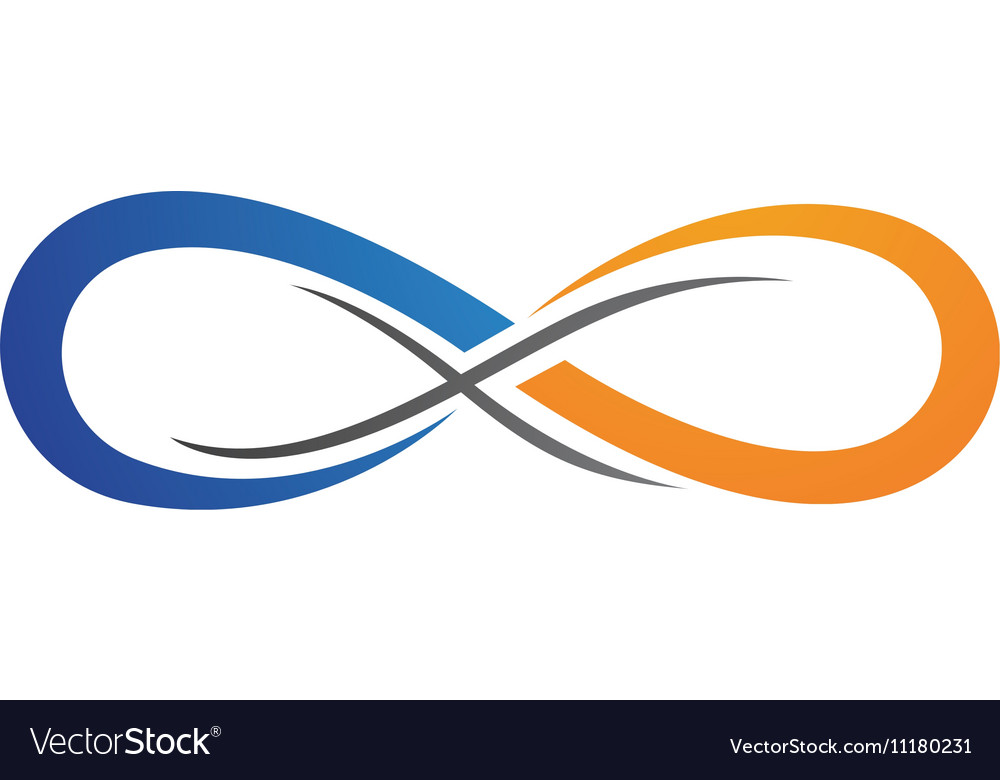 Infinity logo template Royalty Free Vector Image