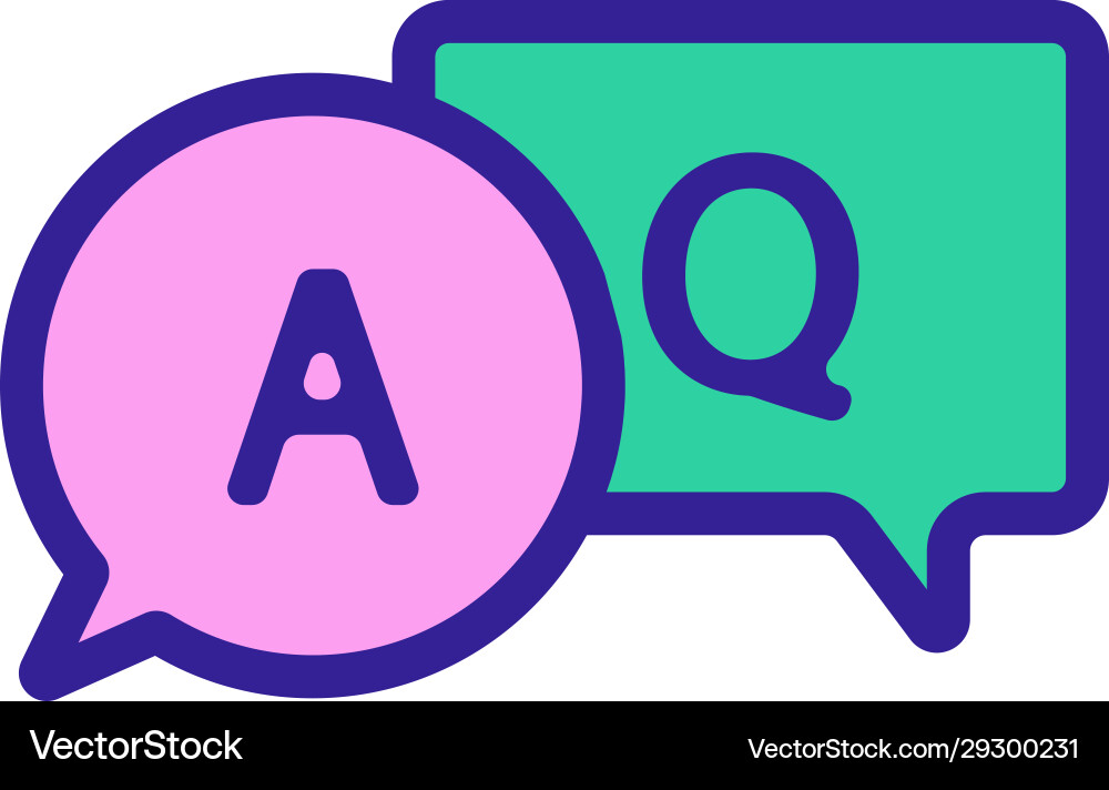Questions and answers icon isolated Royalty Free Vector