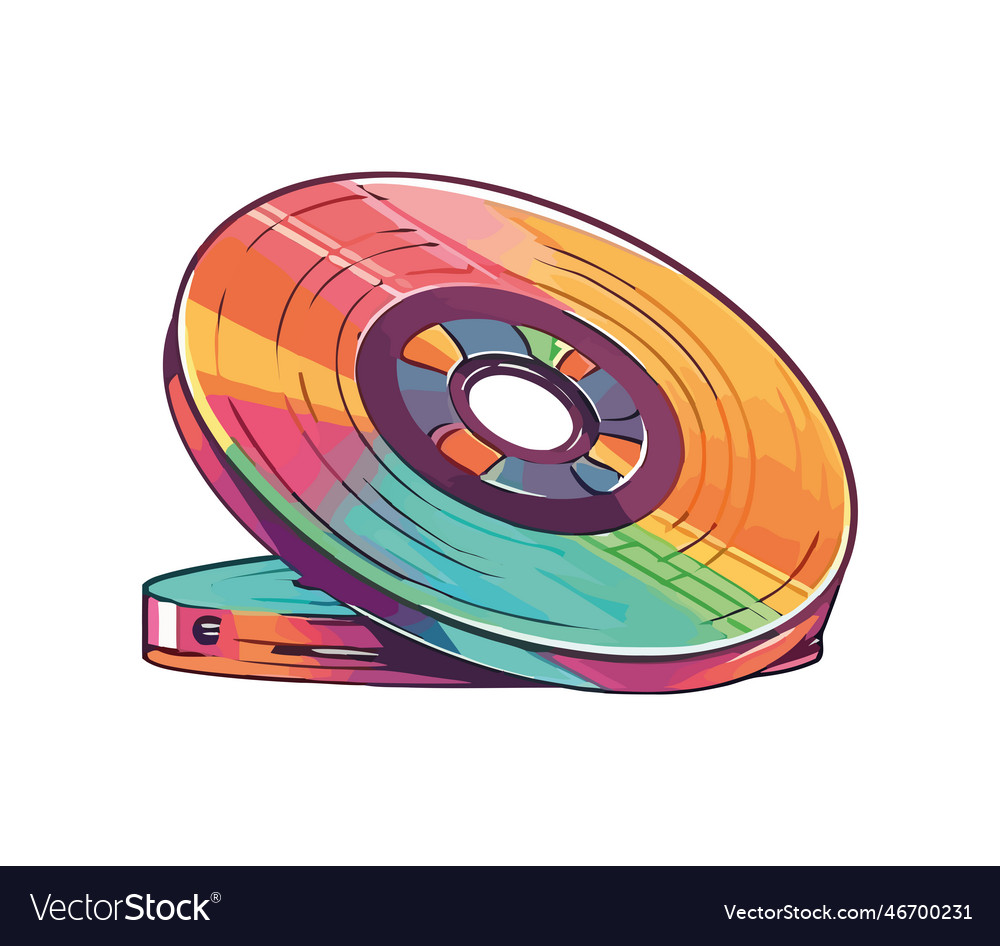 Reel of film on white background Royalty Free Vector Image