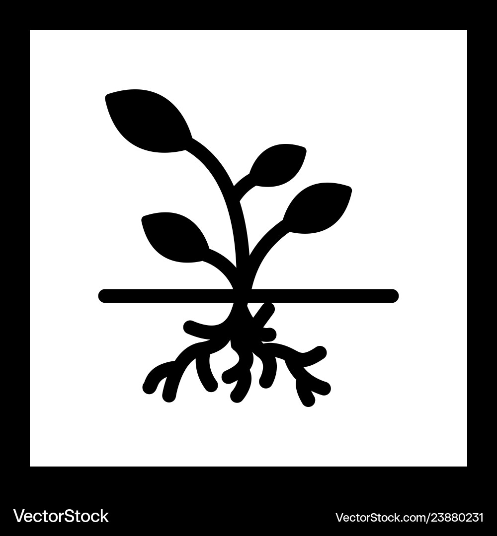 Root icon Royalty Free Vector Image - VectorStock