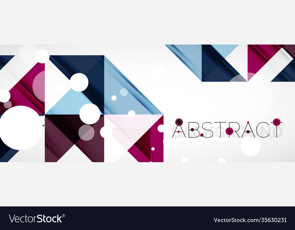 Set triangle geometric backgrounds Royalty Free Vector Image
