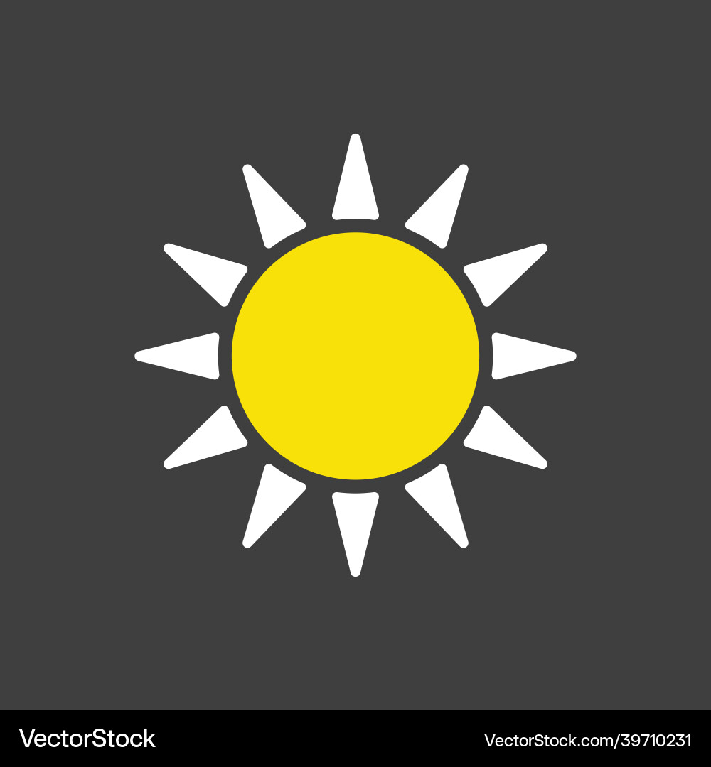 Sun isolated flat icons weather sign Royalty Free Vector