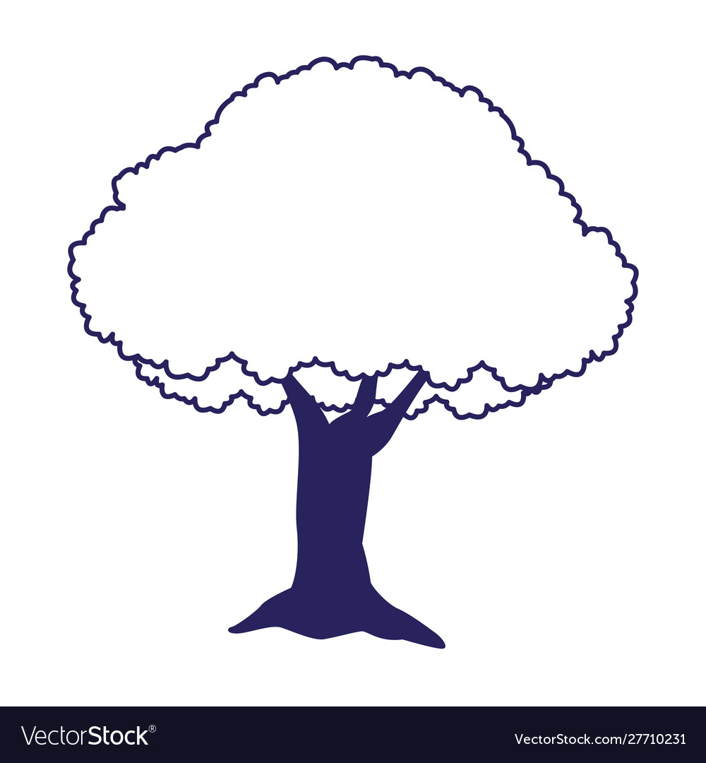 Tree icon flat design Royalty Free Vector Image