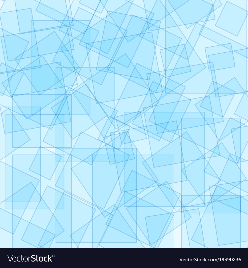 Background design with square shapes in blue Vector Image