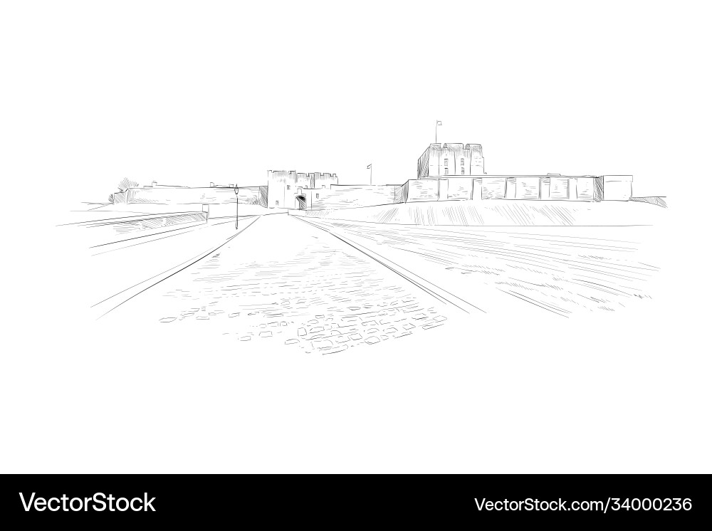 Carlisle castle carlyle england great britain Vector Image