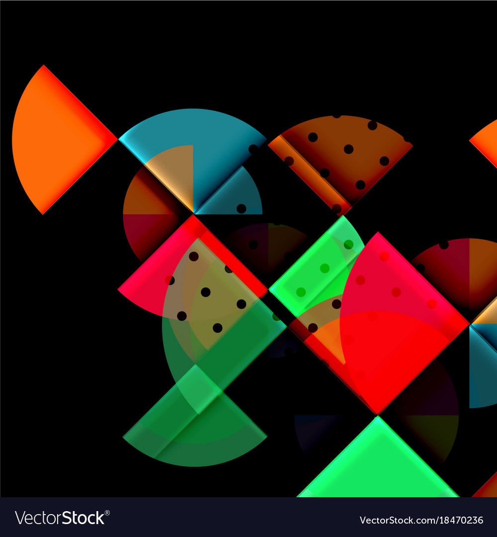 Circle elements on black background Royalty Free Vector