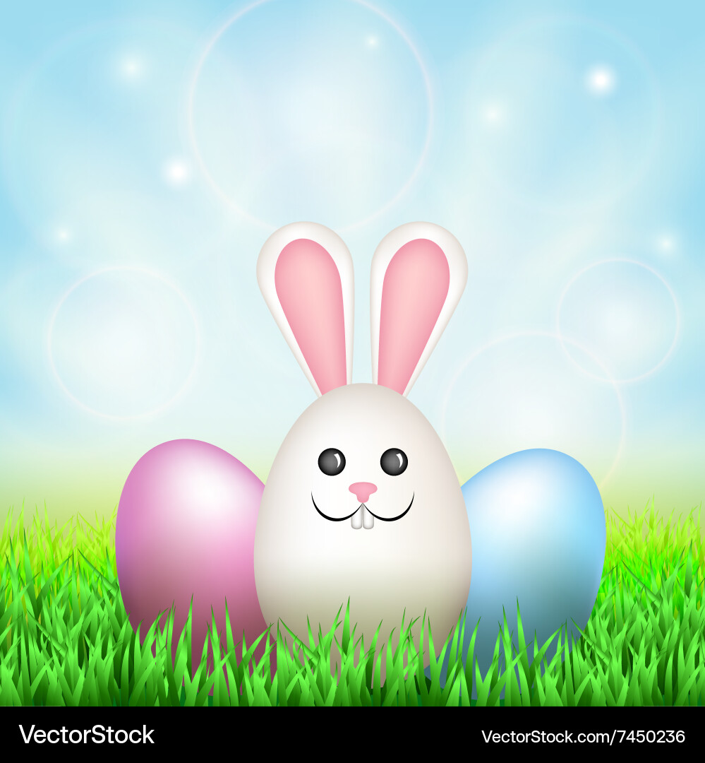 Easter eggs rabbit Royalty Free Vector Image - VectorStock