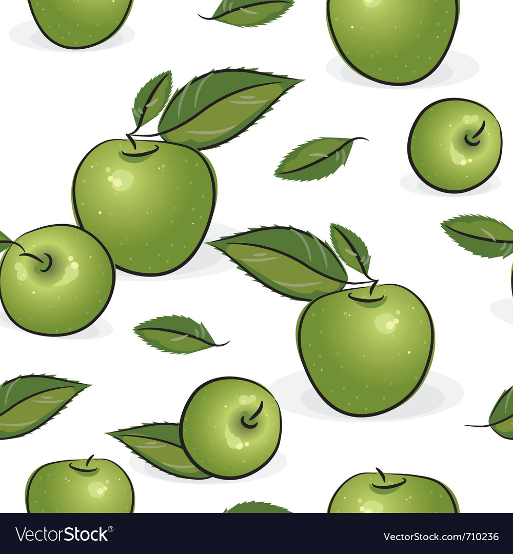 Green apples Royalty Free Vector Image - VectorStock
