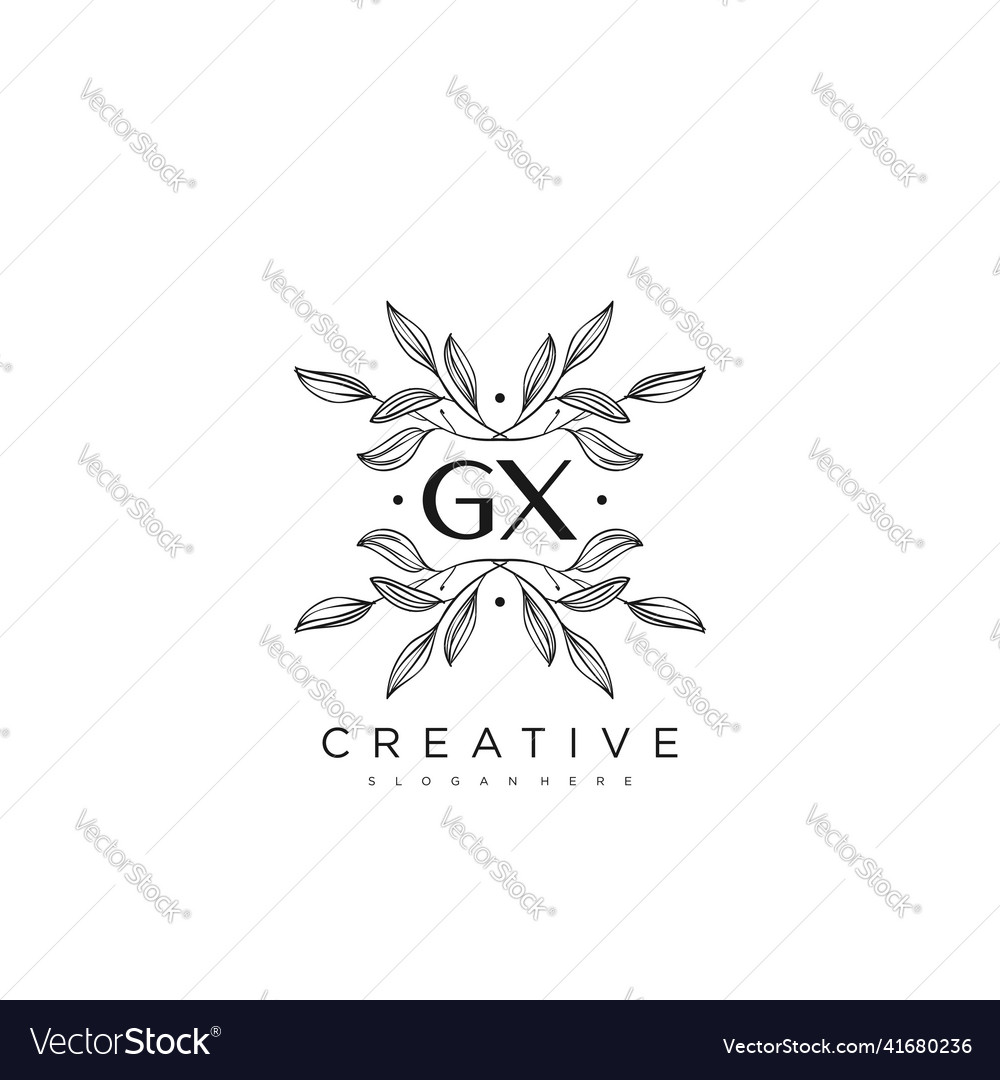 Gx initial letter flower logo template premium art Gx initial letter flower logo template premium art