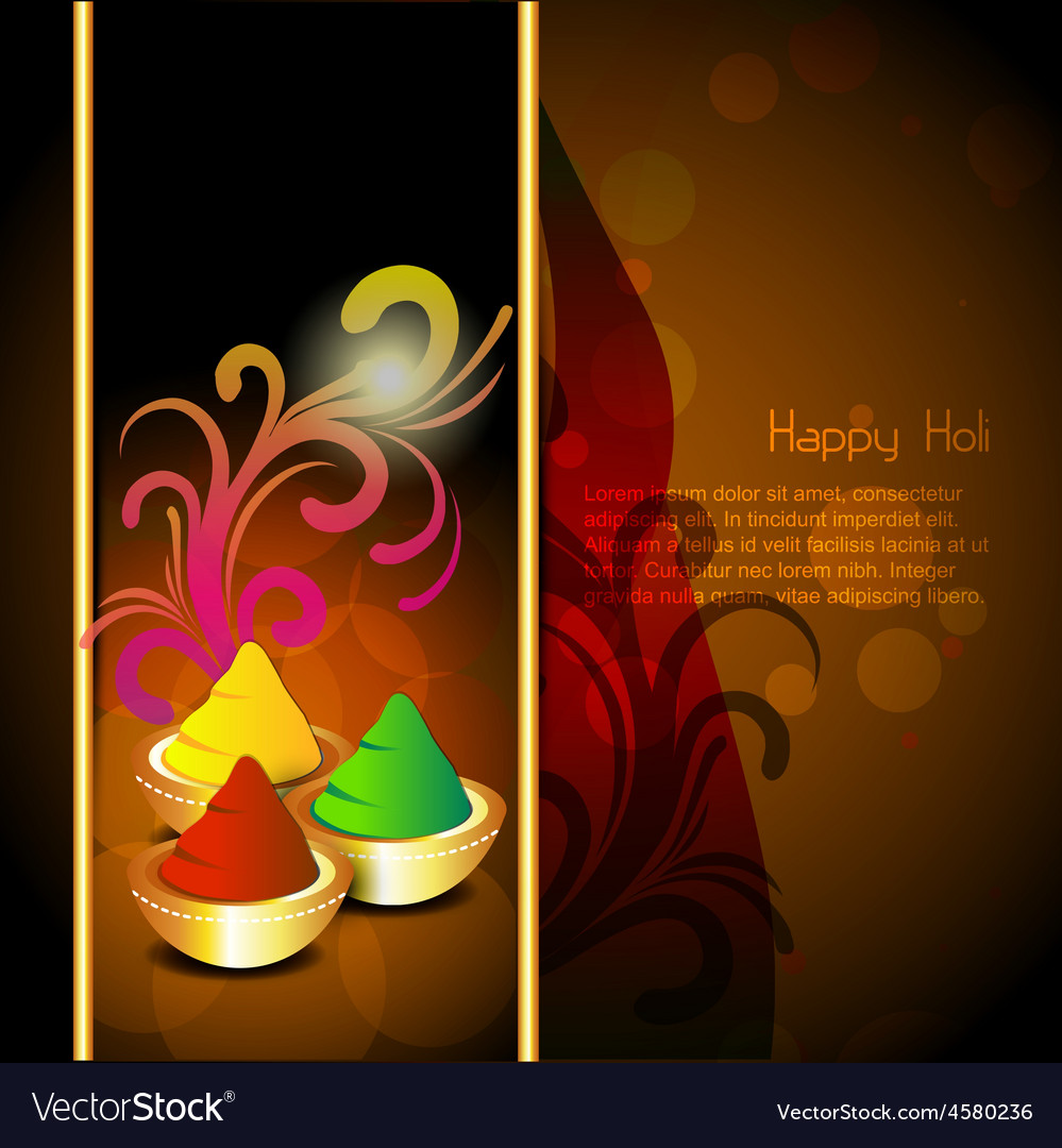 Holi background Royalty Free Vector Image - VectorStock