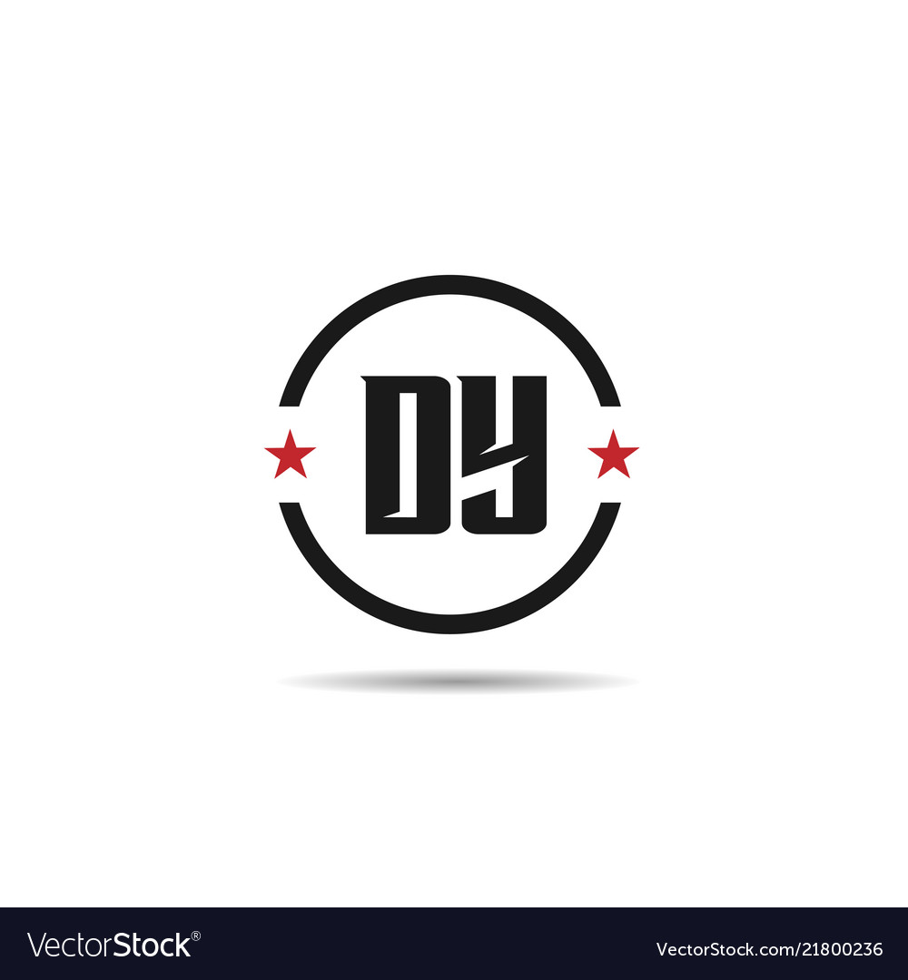 Initial letter dy logo template design Royalty Free Vector