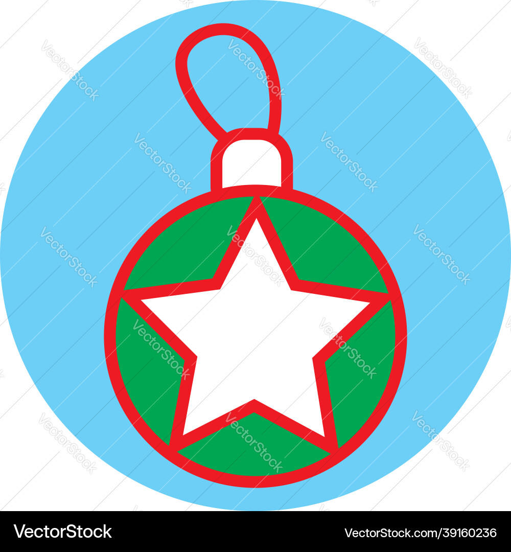 Interesting green christmas tree star decoration Vector Image