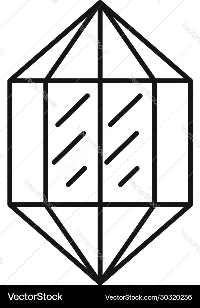 Luxury jewel icon outline style Royalty Free Vector Image