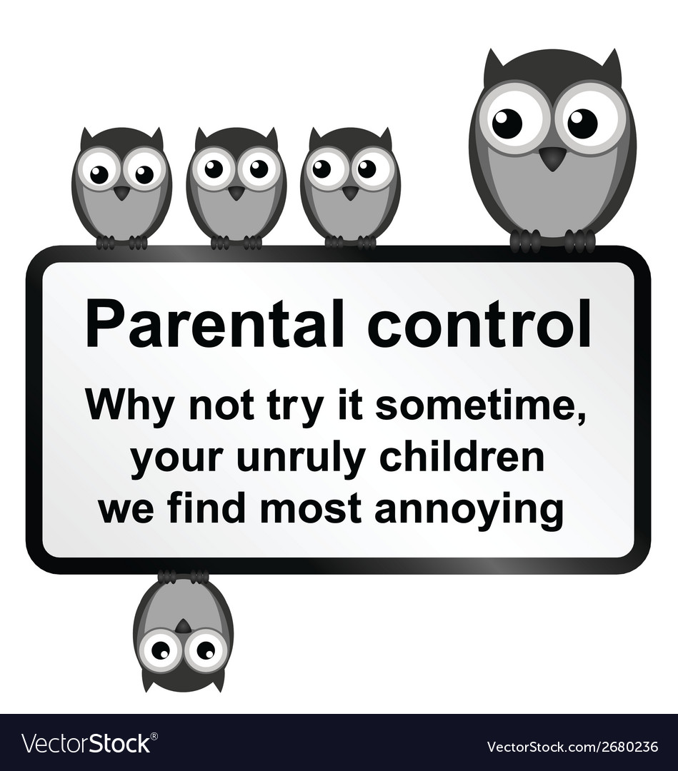 Parental control Royalty Free Vector Image - VectorStock