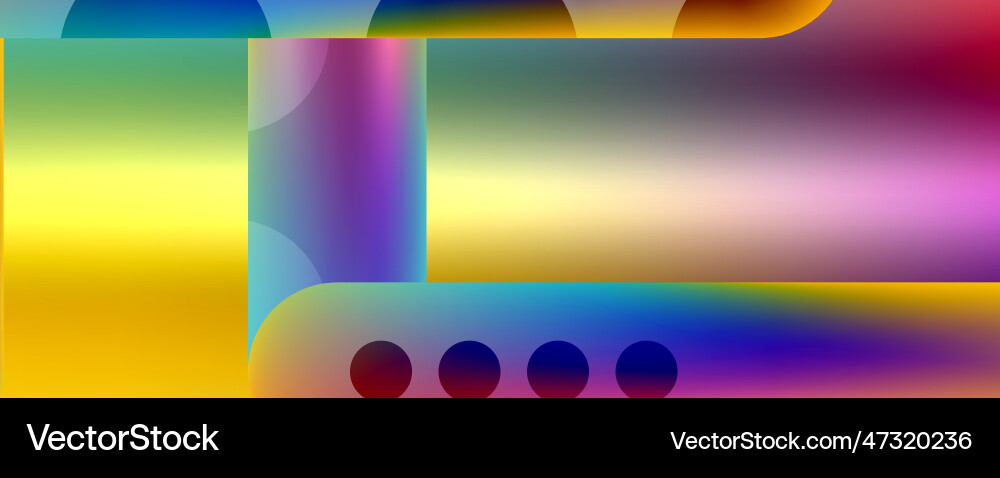 Round shapes and lines with fluid gradients Vector Image