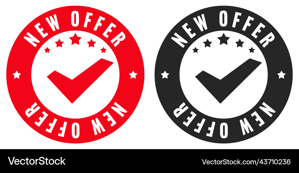 Sale advertisement sticker with new offer Vector Image