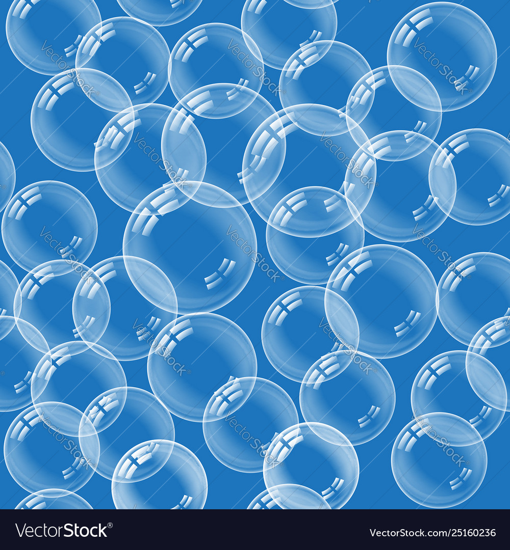 Seamless pattern with bubbles Royalty Free Vector Image