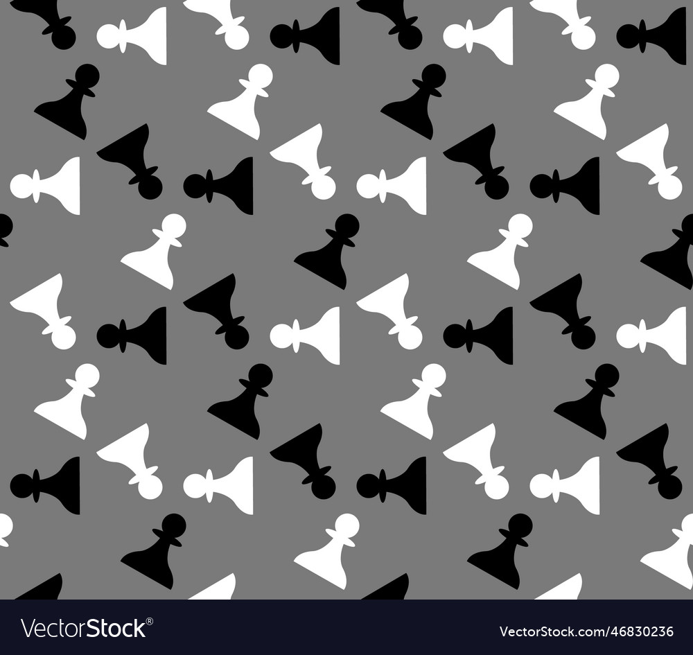 Seamless pattern with chess pawn endless Vector Image