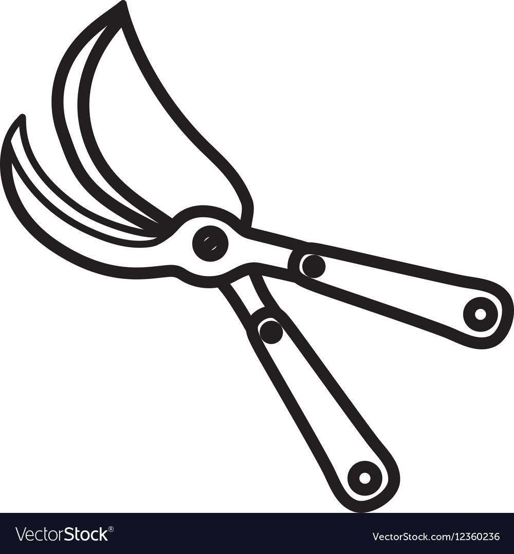 Shears gardening tool Royalty Free Vector Image