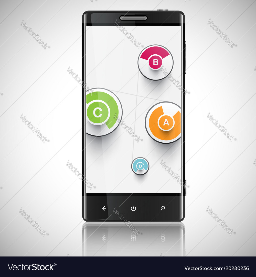 Smartphone mobile phone isolated realistic Vector Image