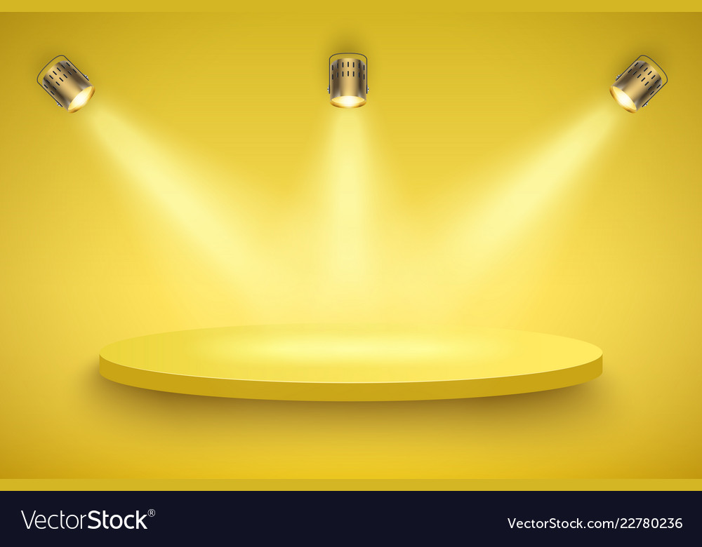 White presentation platform Royalty Free Vector Image