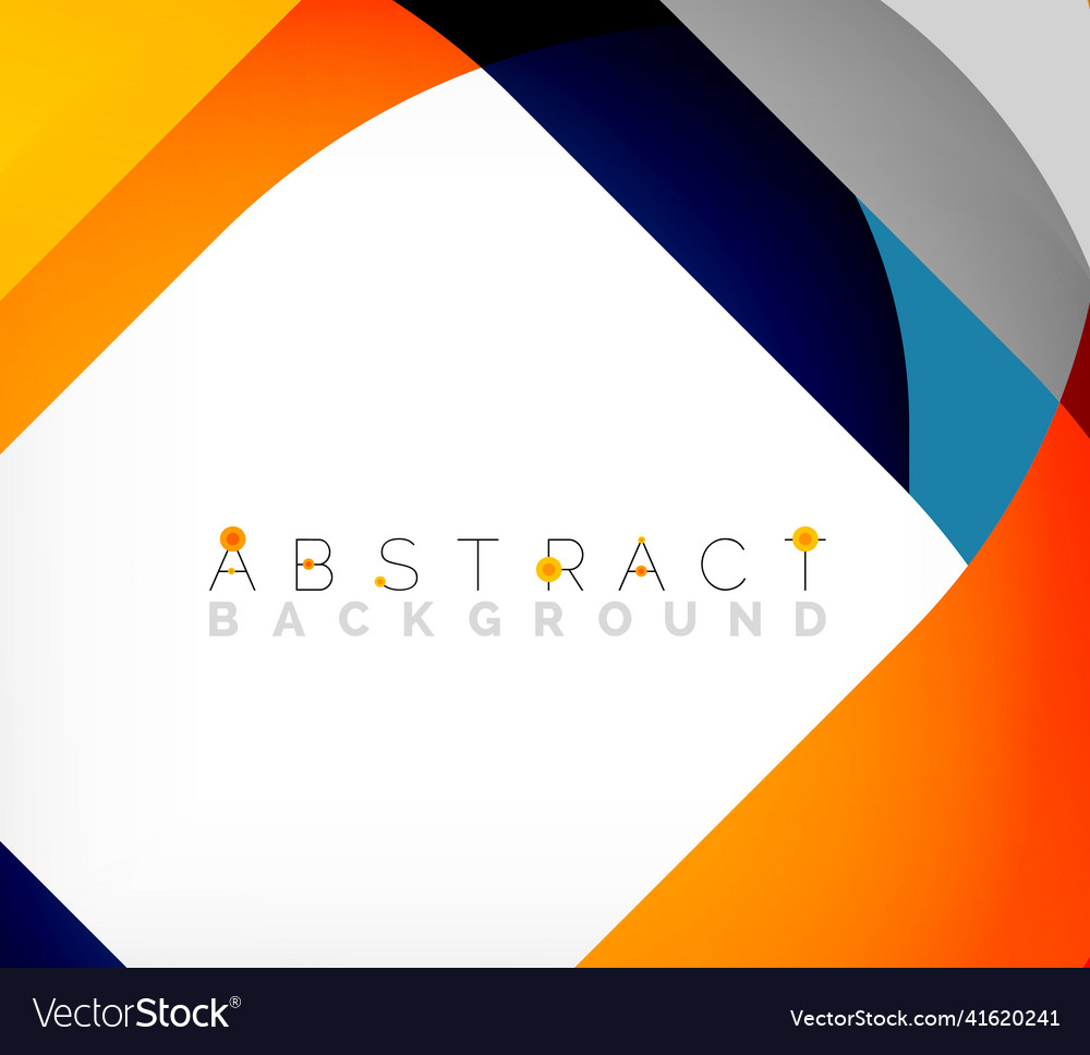 Abstract square shape with overlapping waves Vector Image