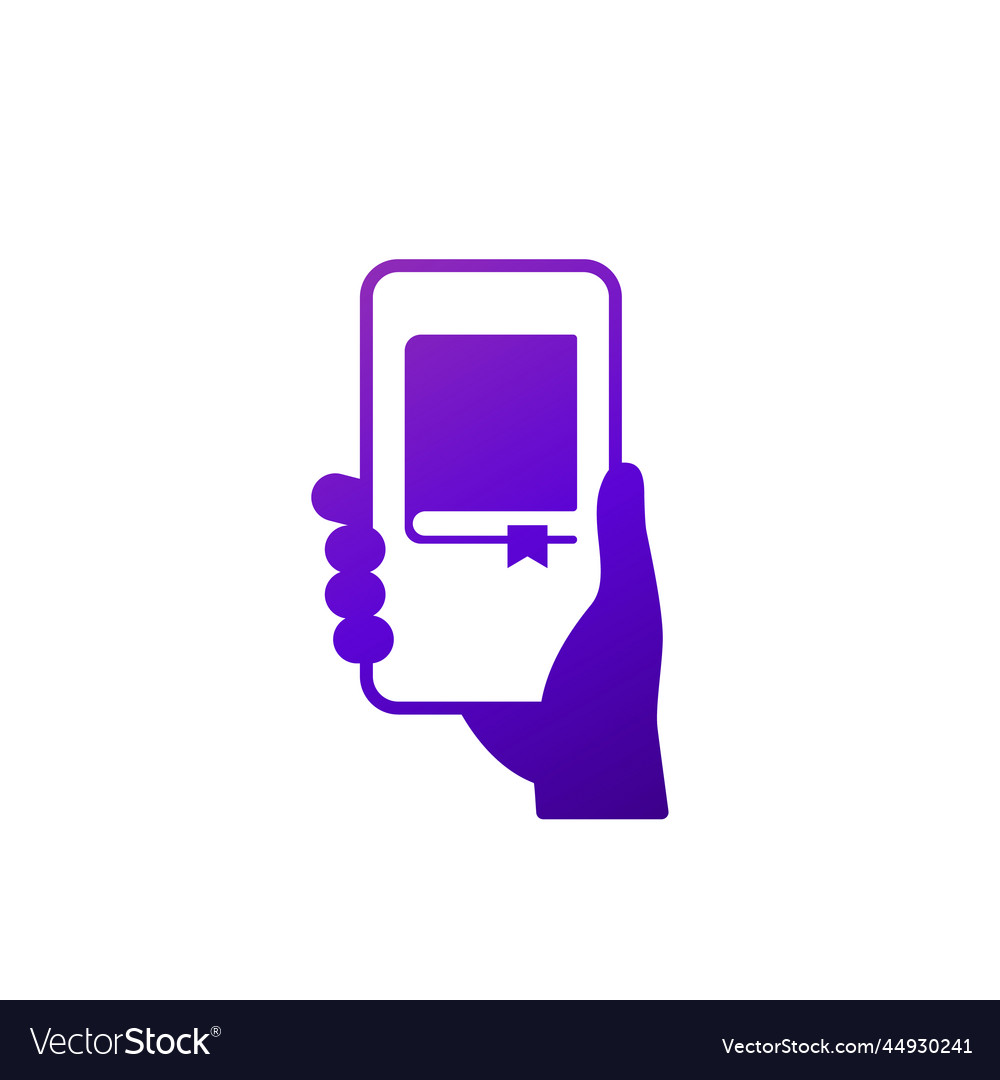 Book reader app icon Royalty Free Vector Image