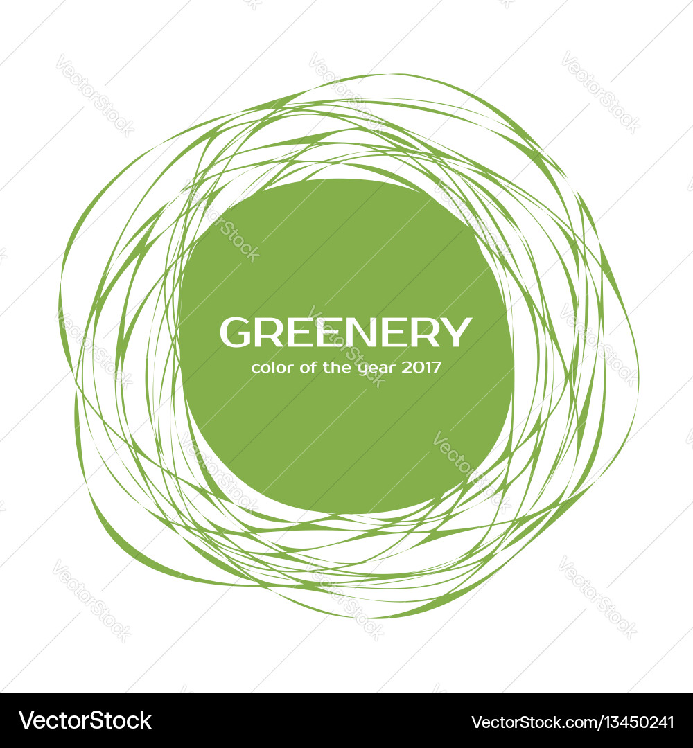 Greenery - color of the year 2017 frame Royalty Free Vector