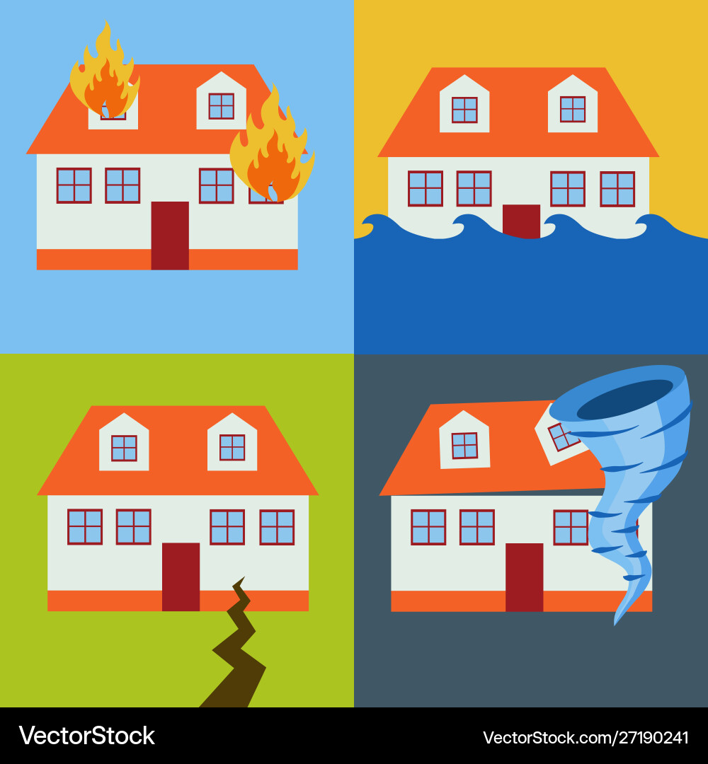 Home insurance from natural disasters concept Vector Image