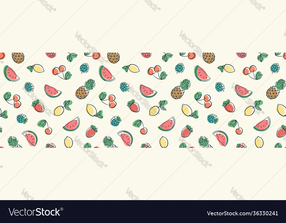 Horizontal seamless pattern with cute doodle Vector Image