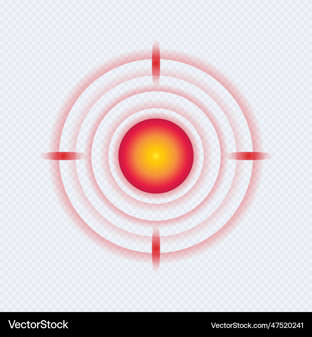 Pain sign isolated on transparent background Vector Image