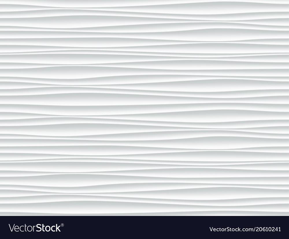 White wave pattern abstract 3d background Vector Image