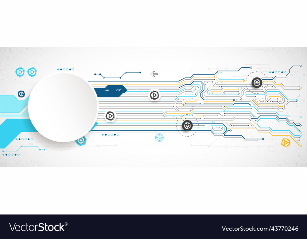Abstract technology circuit board communication Vector Image