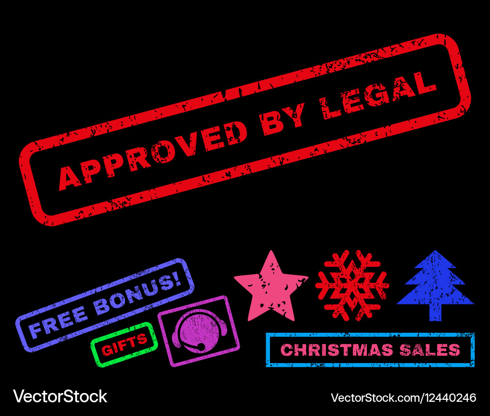 Approved By Legal Rubber Stamp Royalty Free Vector Image