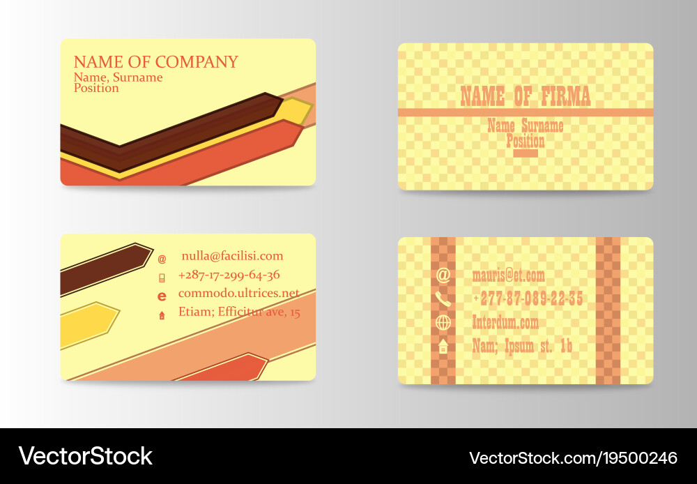 Business card background design with logo Vector Image