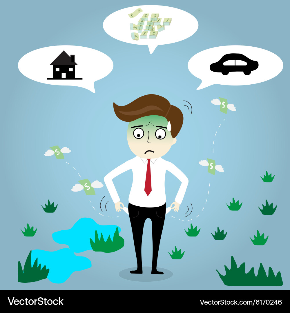Businessman headache Royalty Free Vector Image