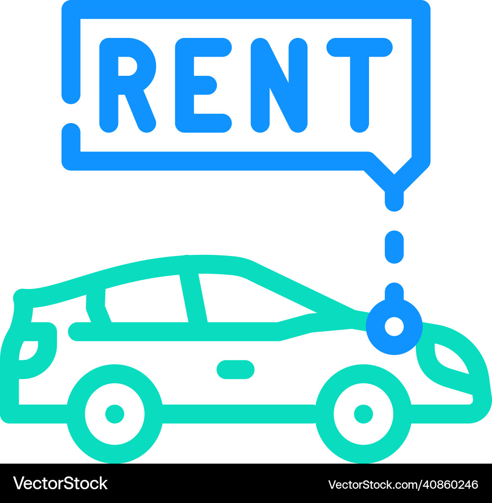 Car rental color icon Royalty Free Vector Image