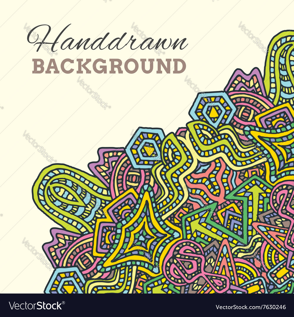 Colored hand drawn background Royalty Free Vector Image