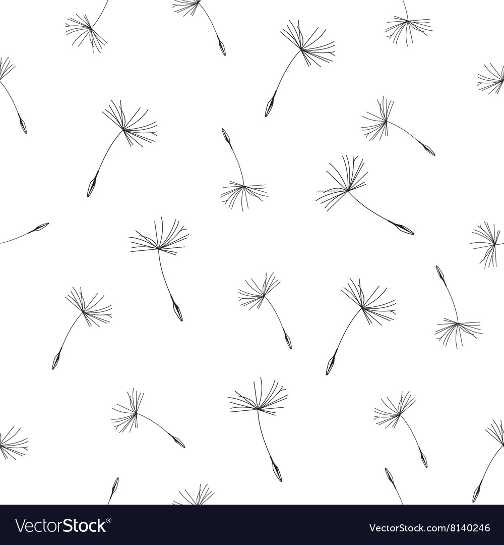 Dandelion seamless pattern Royalty Free Vector Image