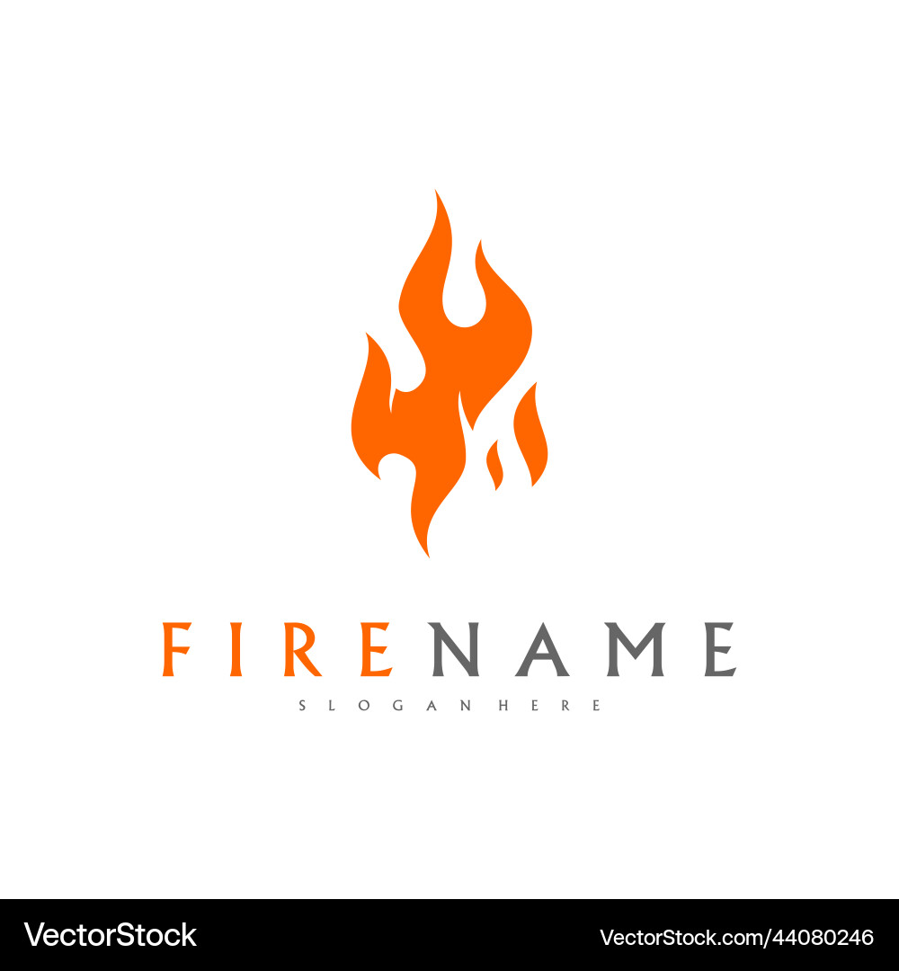 Fire flames logo design inspiration icons Vector Image