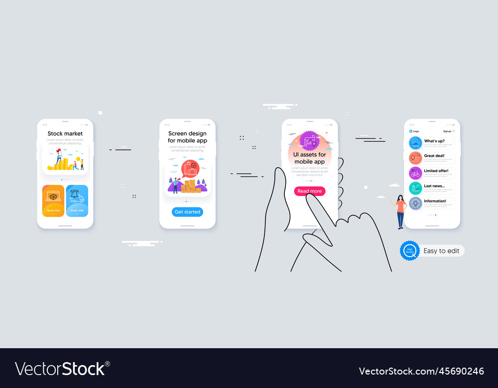Food delivery journey and delivery notification Vector Image