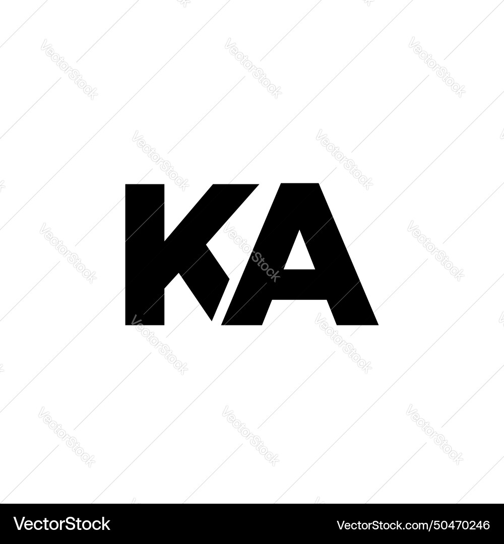 Letter k and a ka logo design template minimal Vector Image