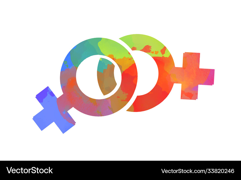 Lgbtq concept design with colorful elements in Vector Image